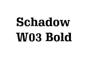 Schadow W03 Bold Font - Free Font Download