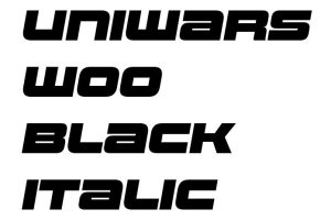 Uniwars W00 Black Italic - Free Font Download