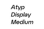 Atyp Display Medium Font - Free Font Download