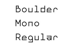 Boulder Mono Regular Font - Free Font Download