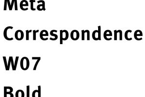 Meta Correspondence W07 Bold Font - Free Font Download