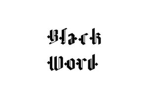 Black Word Font - Free Font Download