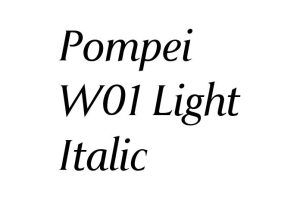 Pompei W01 Light Italic Font - Free Font Download