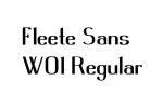 Fleete Sans W01 Regular Font - Free Font Download
