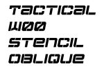 Tactical W00 Stencil Oblique Font - Free Font Download
