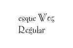 Fontesque W05 Regular Font - Free Font Download