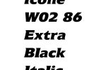 Icone W02 86 Extra Black Italic Font - Free Font Download