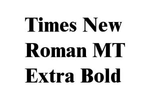 Times New Roman MT Extra Bold - Free Font Download