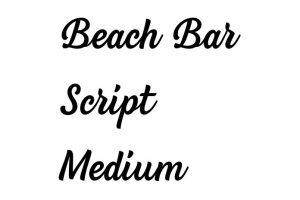 Beach Bar Script Medium Font - Free Font Download