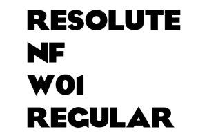 Resolute NF W01 Regular Font - Free Font Download