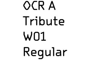 OCR A Tribute W01 Regular - Free Font Download