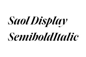Saol Display SemiboldItalic Font - Free Font Download